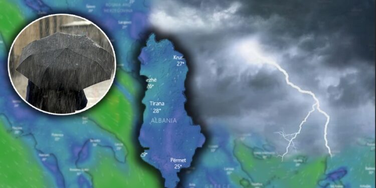 Reshje bore dhe shtrëngata shiu/ Si parashikohet moti për ditën e ...